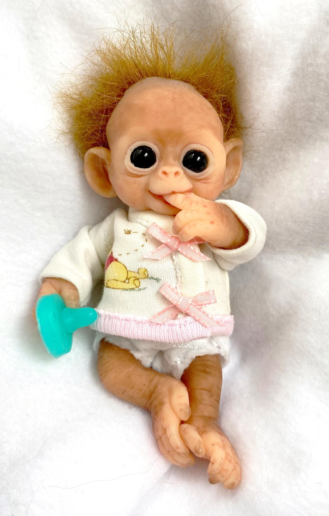 Ready to SHIP - Full Body Artist Made Silicone Baby Monkey Girl Doll ...