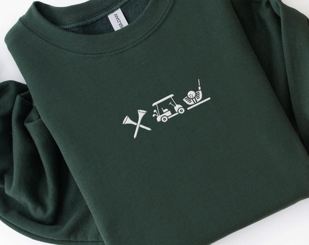 Embroidered Golf Sweatshirt, Crewneck Golf Sweatshirt, Golf Club ...