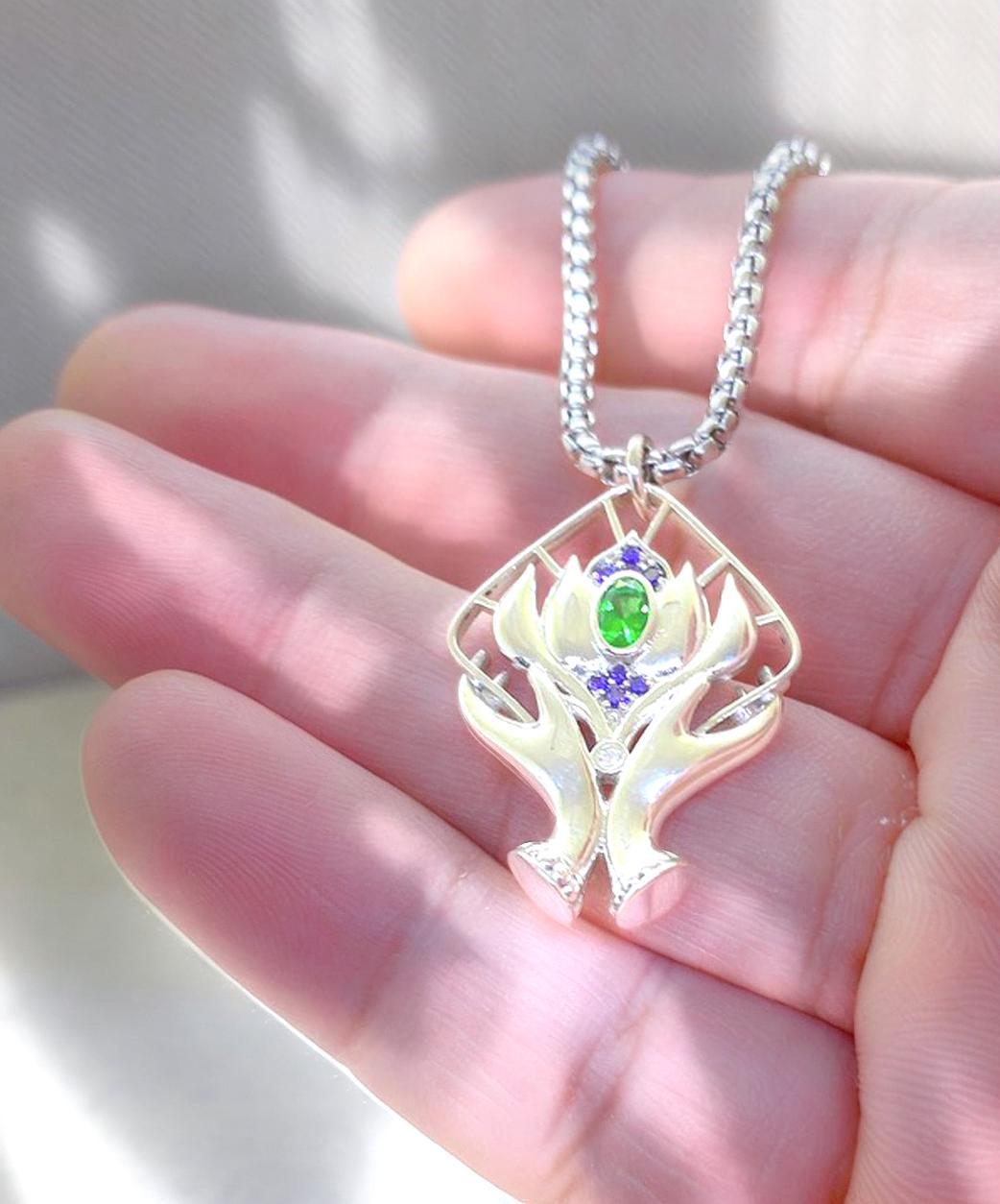 PREMIUM Fanmade Amulet of the Devout Necklace, Handmade Silver 950 ...