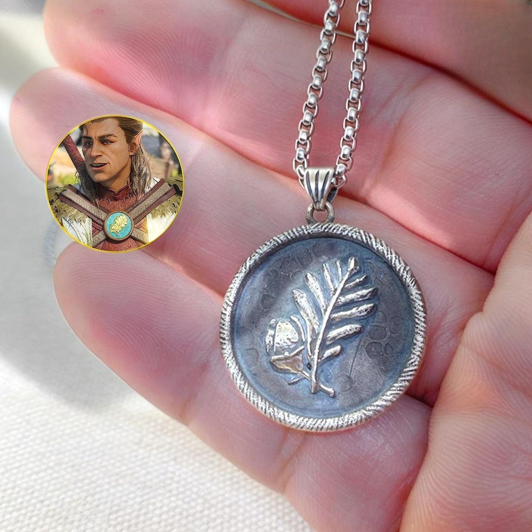 PREMIUM Fanmade Baldur's Gate 3 Halsin Necklace Handmade Silver, 950 ...