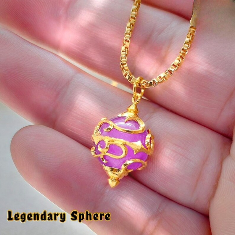 PREMIUM Fanmade Palworld Legendary Sphere Necklace, Handmade 14k Gold ...