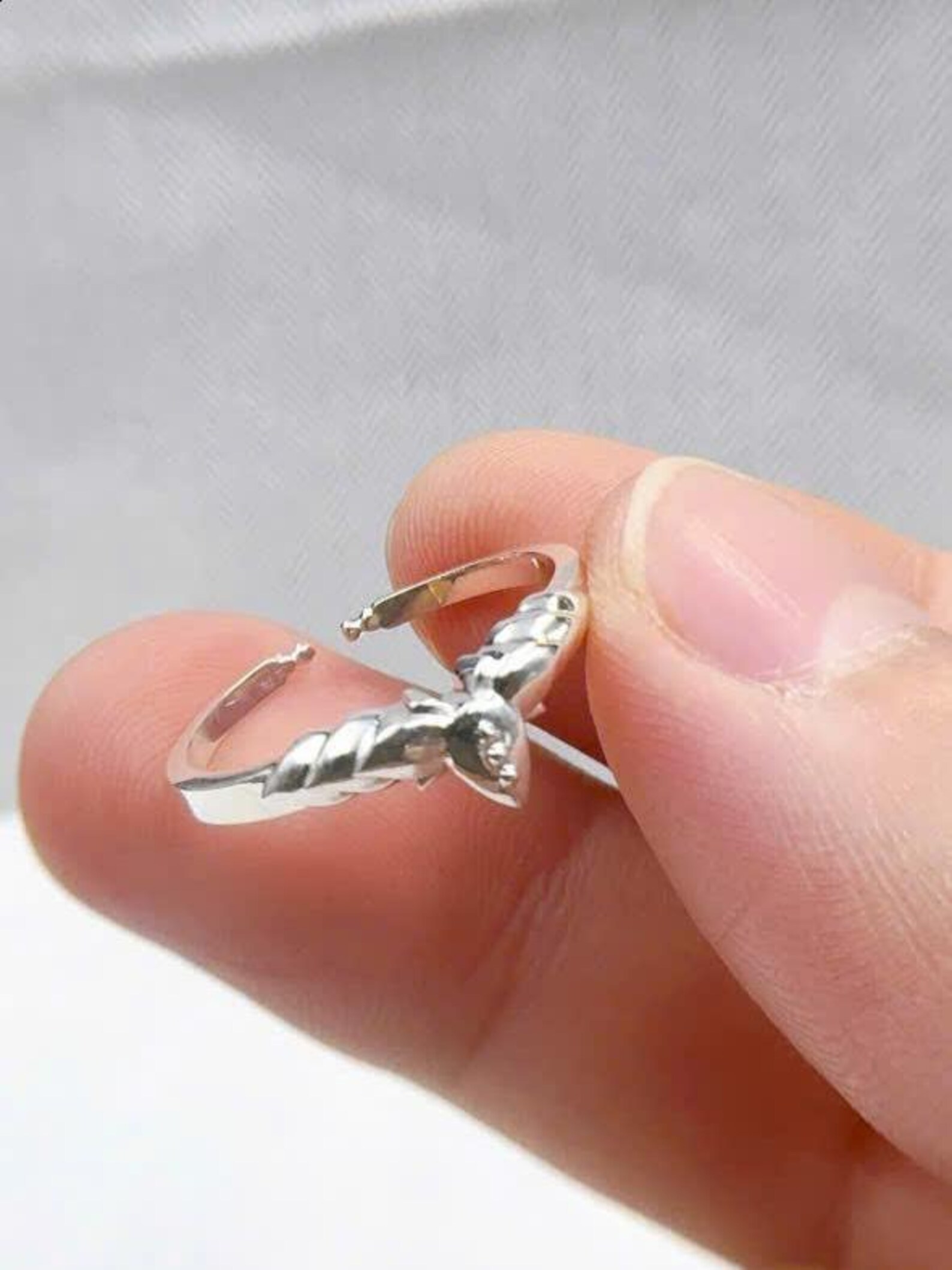 PREMIUM Frieren Mirrored Lotus Ring, 950 Sterling Silver Dainty Anime ...