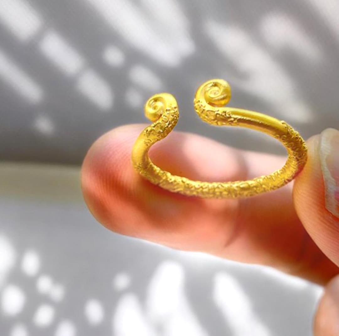 EXCLUSIVE Fanmade Gold Plated 14kblack Myth Wukong Custom Ring, Sun ...