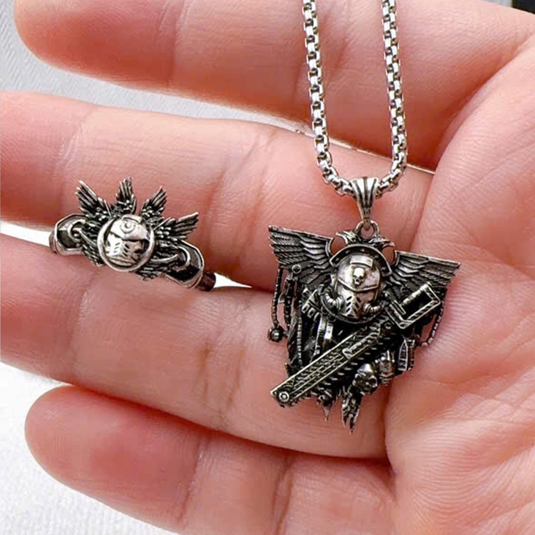 EXCLUSIVE Warhammer 40k Custom Colection Necklace & Ring, Handmade ...