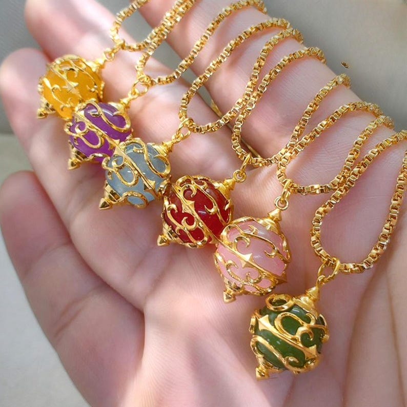 PREMIUM Fanmade Palworld Legendary Sphere Necklace, Handmade 14k Gold ...