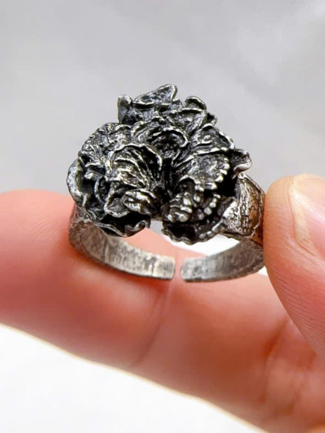 Clicker the Last of Us Ring, Handmade Silver 950 TLOU Jewelry, Zombie ...