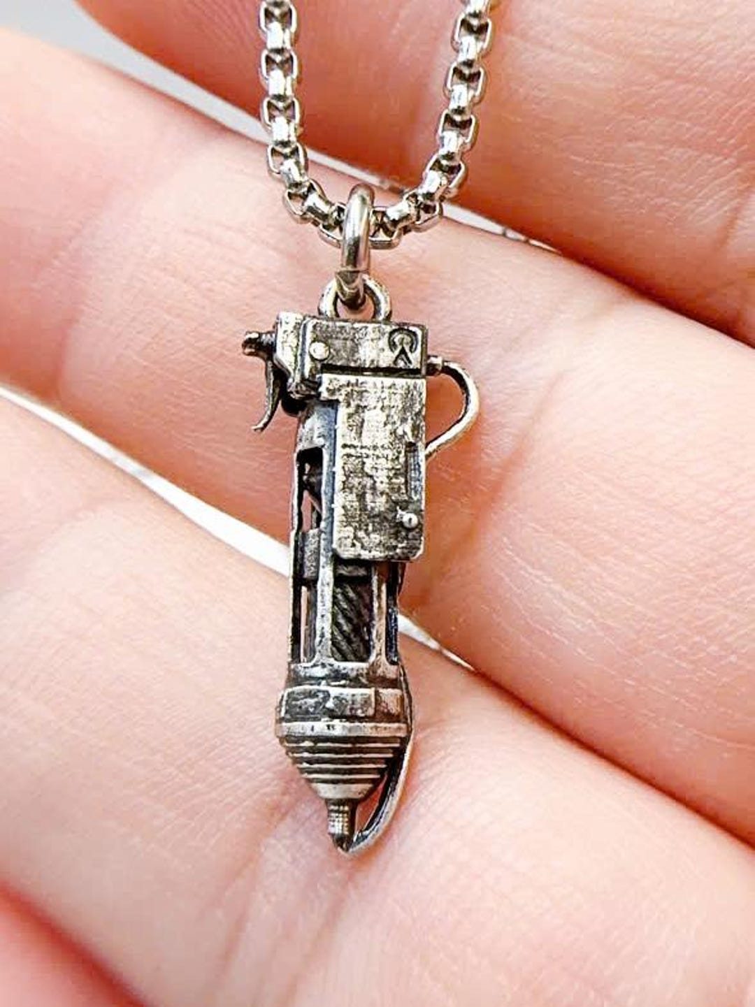 ARC Raiders Shield Recharger Necklace, Silver 950 Pendant, Sci Fi Gamer ...