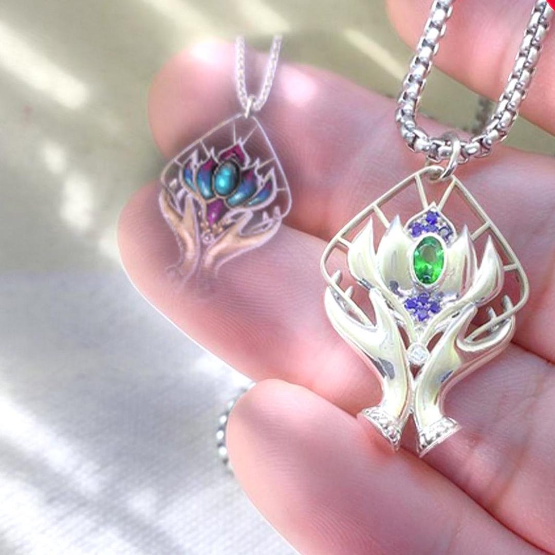 PREMIUM Fanmade Amulet of the Devout Necklace, Handmade Silver 950 ...