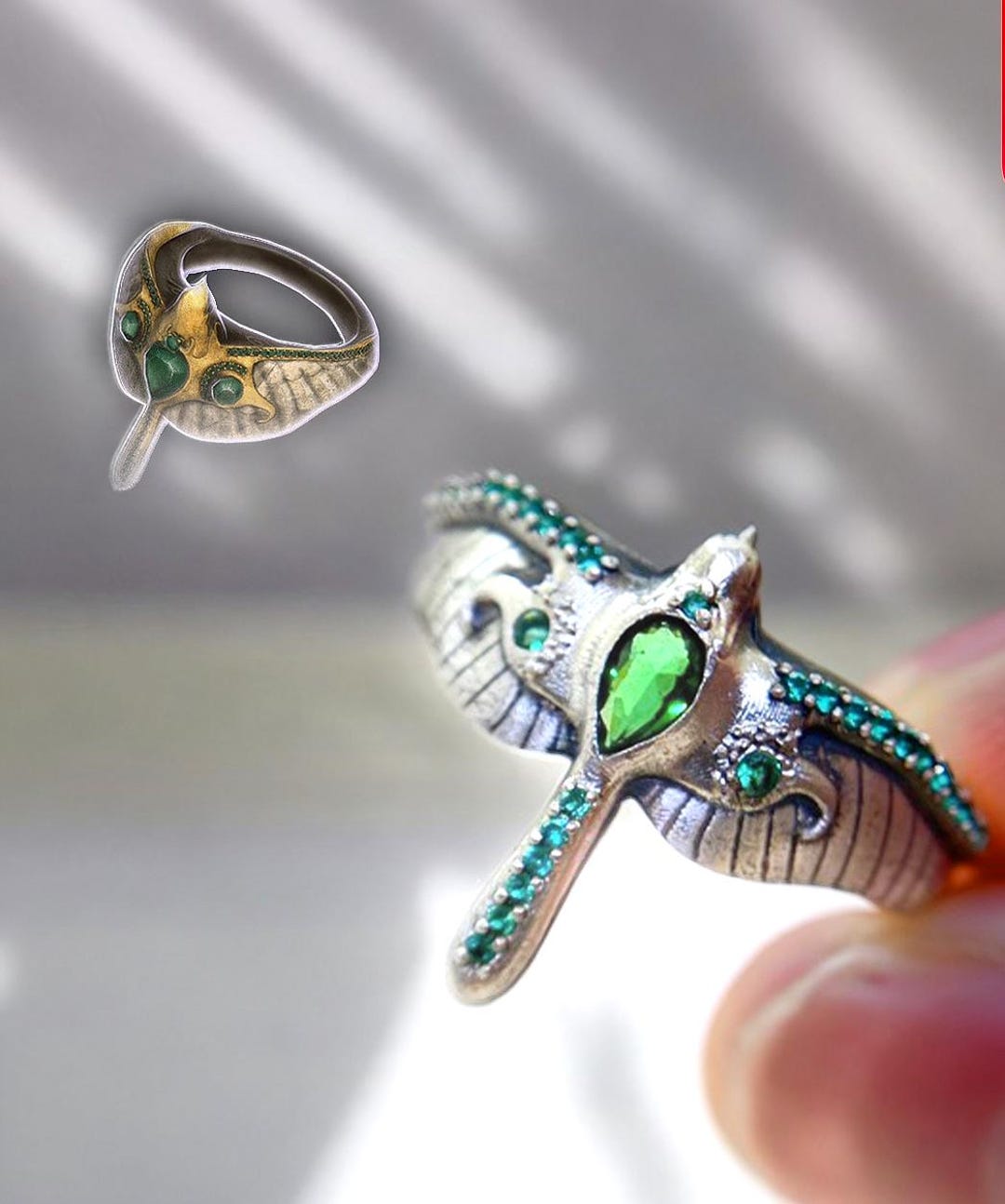 EXCLUSIVE Fanmade Baldur's Gate 3 Ring of Evasion, Custom Handmade 950 ...