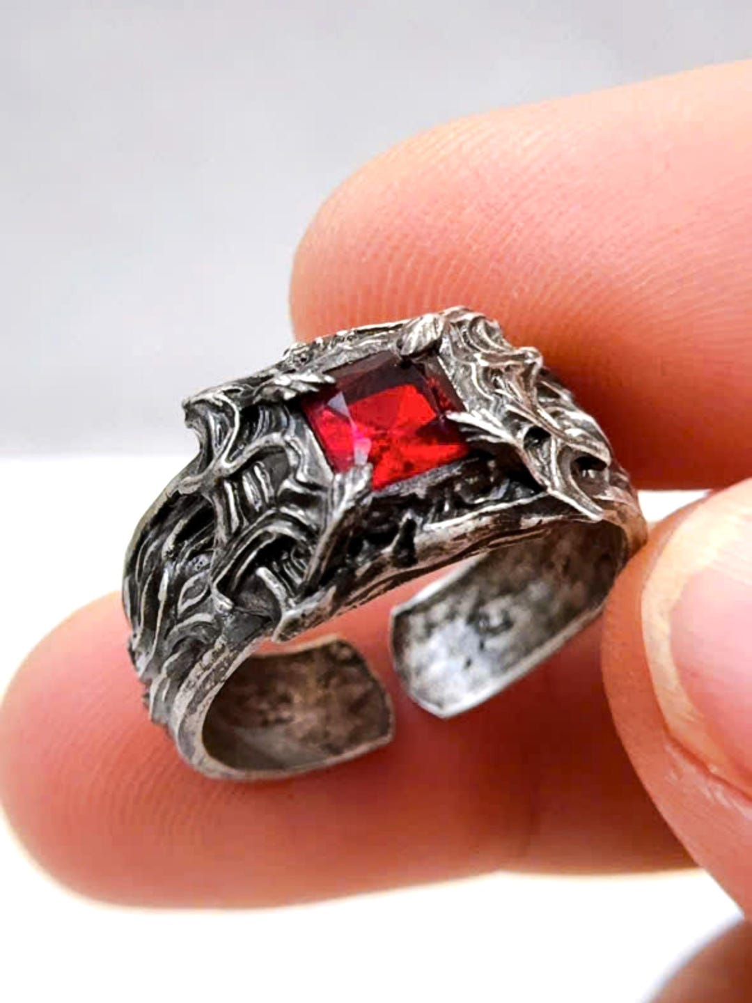 Da.rk S.0.u.is 3 Bl00d.b.i.t.e Ring, Silver 950 Gamer Jewelry, Custom ...