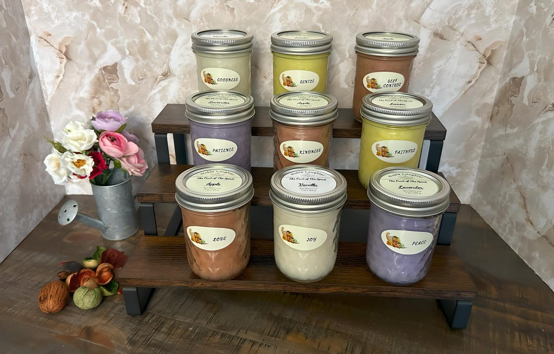7 Oz Fruit of the Spirit Candle Set (9 Candles), Soy Blend Candle ...