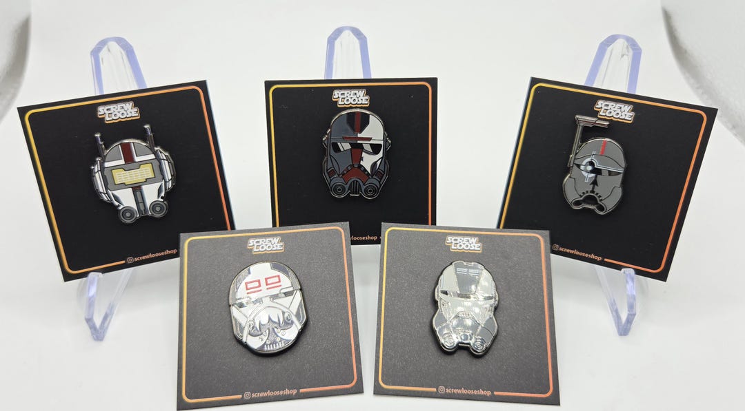 Bad Batch Helmet Enamel Pins Clone Force 99 Set | Star Wars Hard Enamel ...
