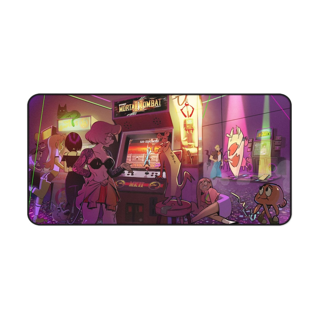 Gaming Arcade, Philtomato Playmat, Gaming Mat, Desk Mat, Large Gaming ...