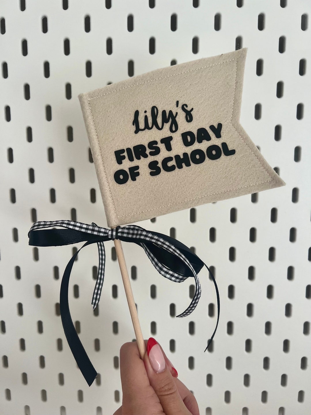 Personalised First Day of School Flag Back to School Prop Personalised ...