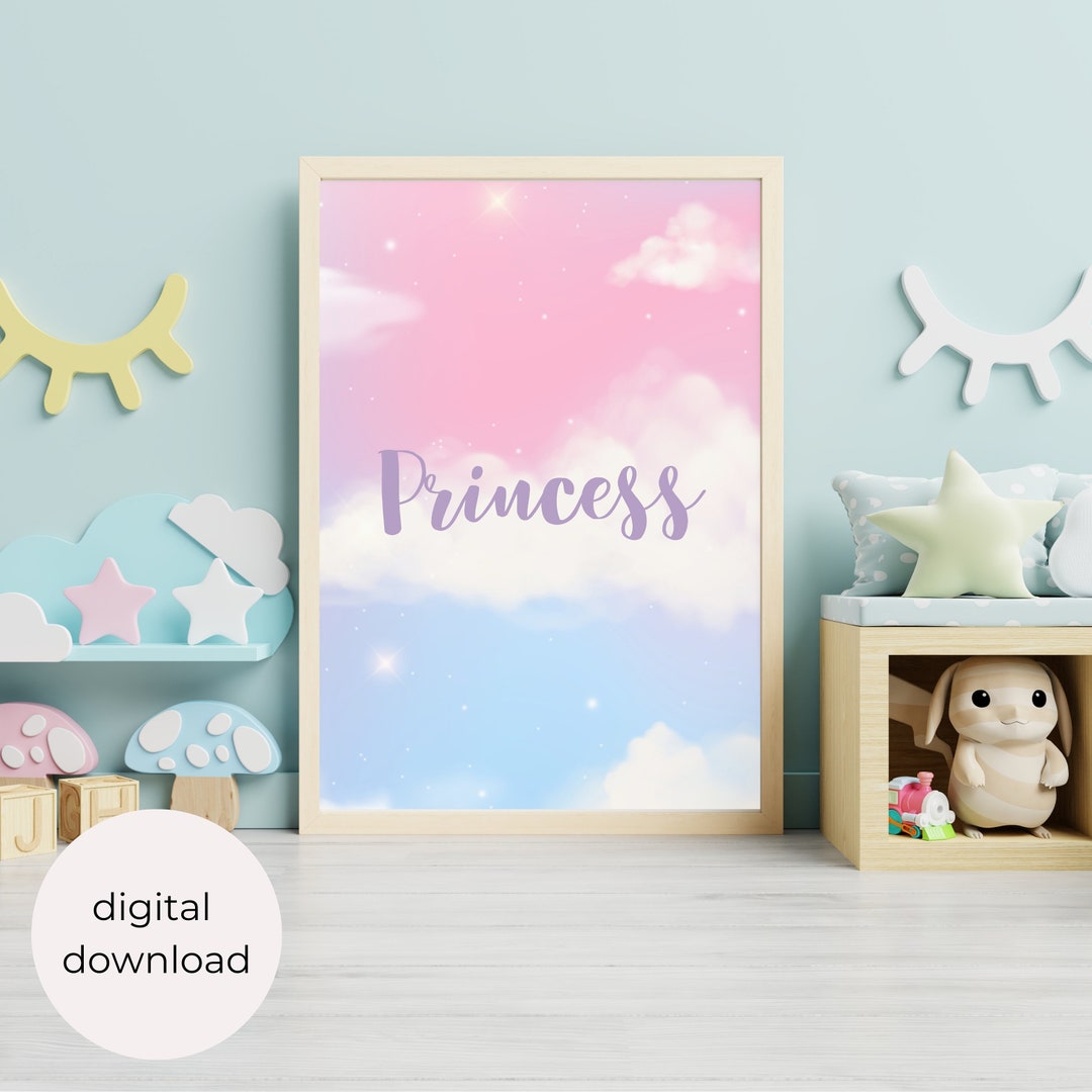 Princess Wall Art Girls Bedroom Poster - Etsy