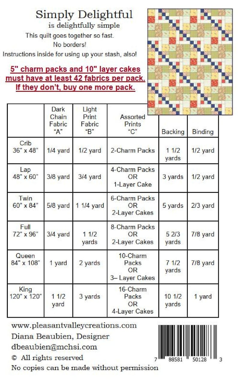 Simply Delightful Quilt Pattern: Easy Beginner Design (PDF Download) - Etsy