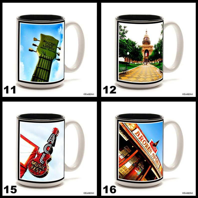 Full Color 15 Oz. Ceramic Coffee Mug With Original Austin - Etsy Israel
