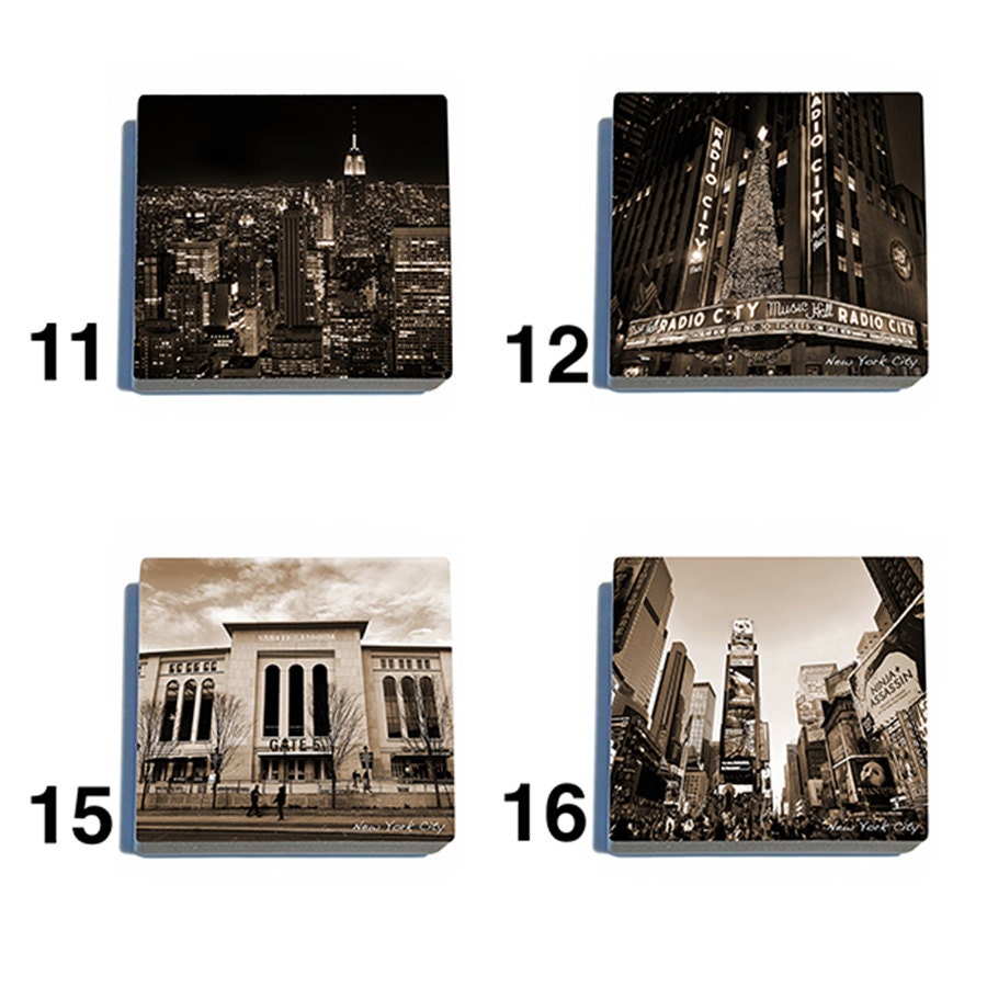 New York City Stone Drink Coaster Set - Pick Any 4. - Etsy