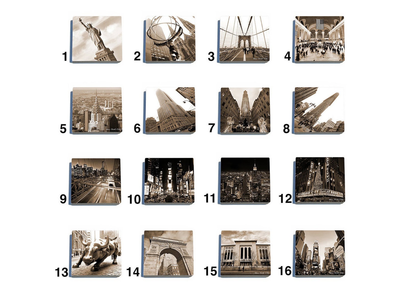 New York City Stone Drink Coaster Set - Pick Any 4. - Etsy