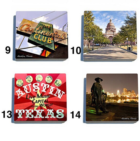 Austin Color Stone Coaster Tile Set Pick Any Four Images - Etsy