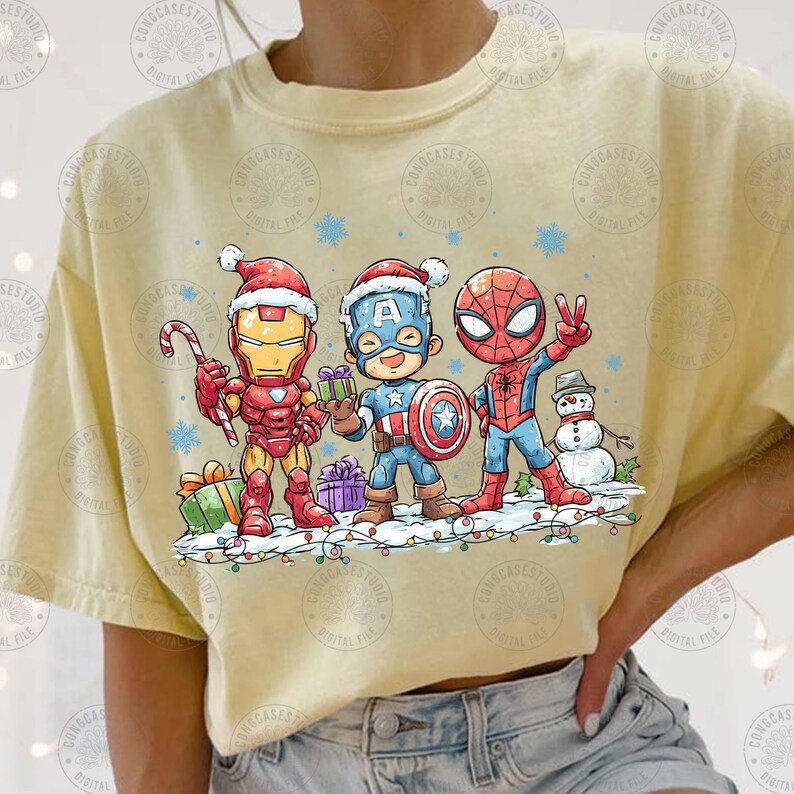 Super Christmas Characters PNG: Superhero Funny Movie Merry Holiday ...