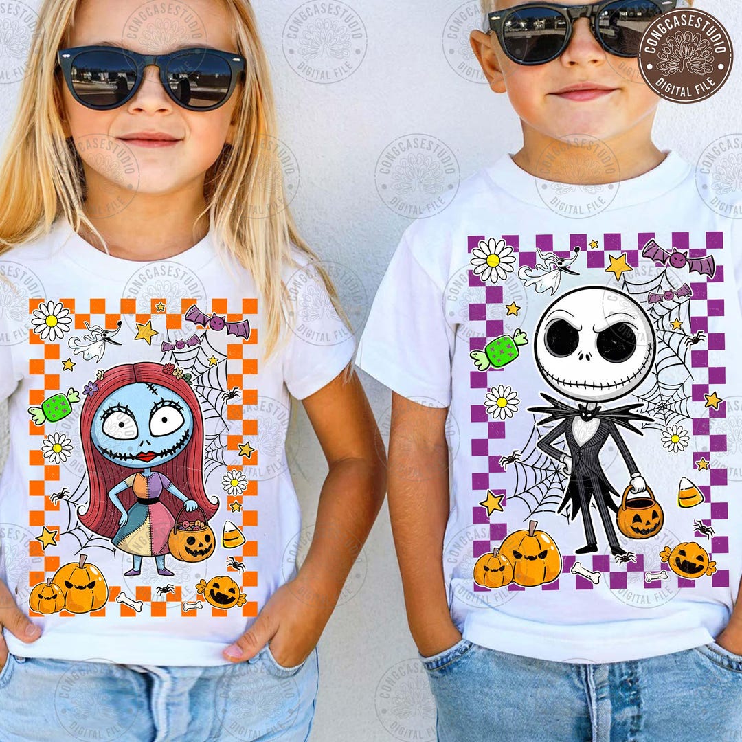 Horror Movie Couple Png, Retro Nightmare Halloween Couple Png ...