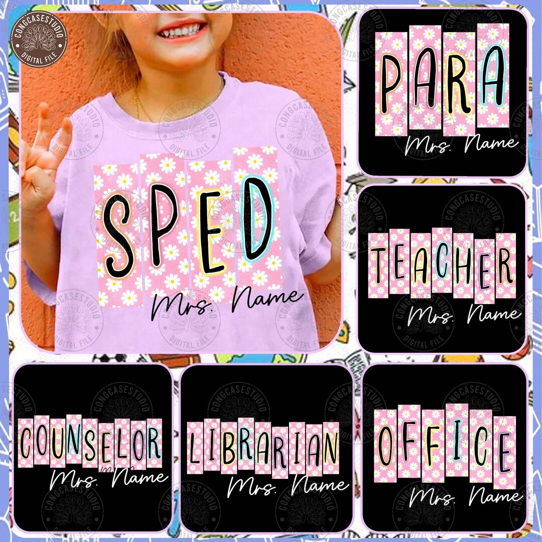 Custom Back to School Teacher Sped Para Counselor, School Occupation ...