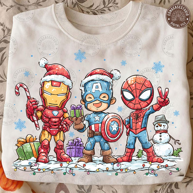 Super Christmas Characters PNG: Superhero Funny Movie Merry Holiday ...