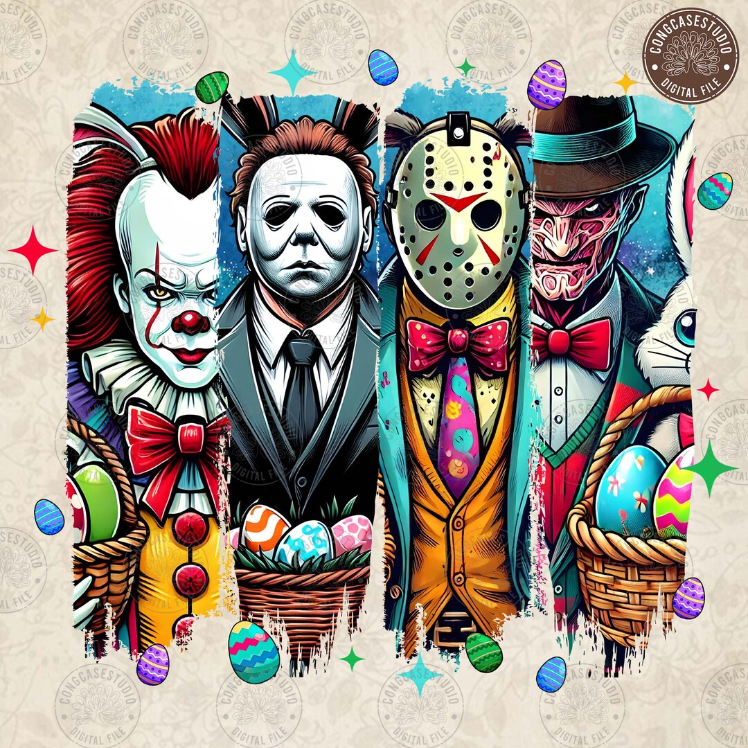 Retro Easter Horror Png, Scary Easter Png, Funny Easter Png, Easter ...