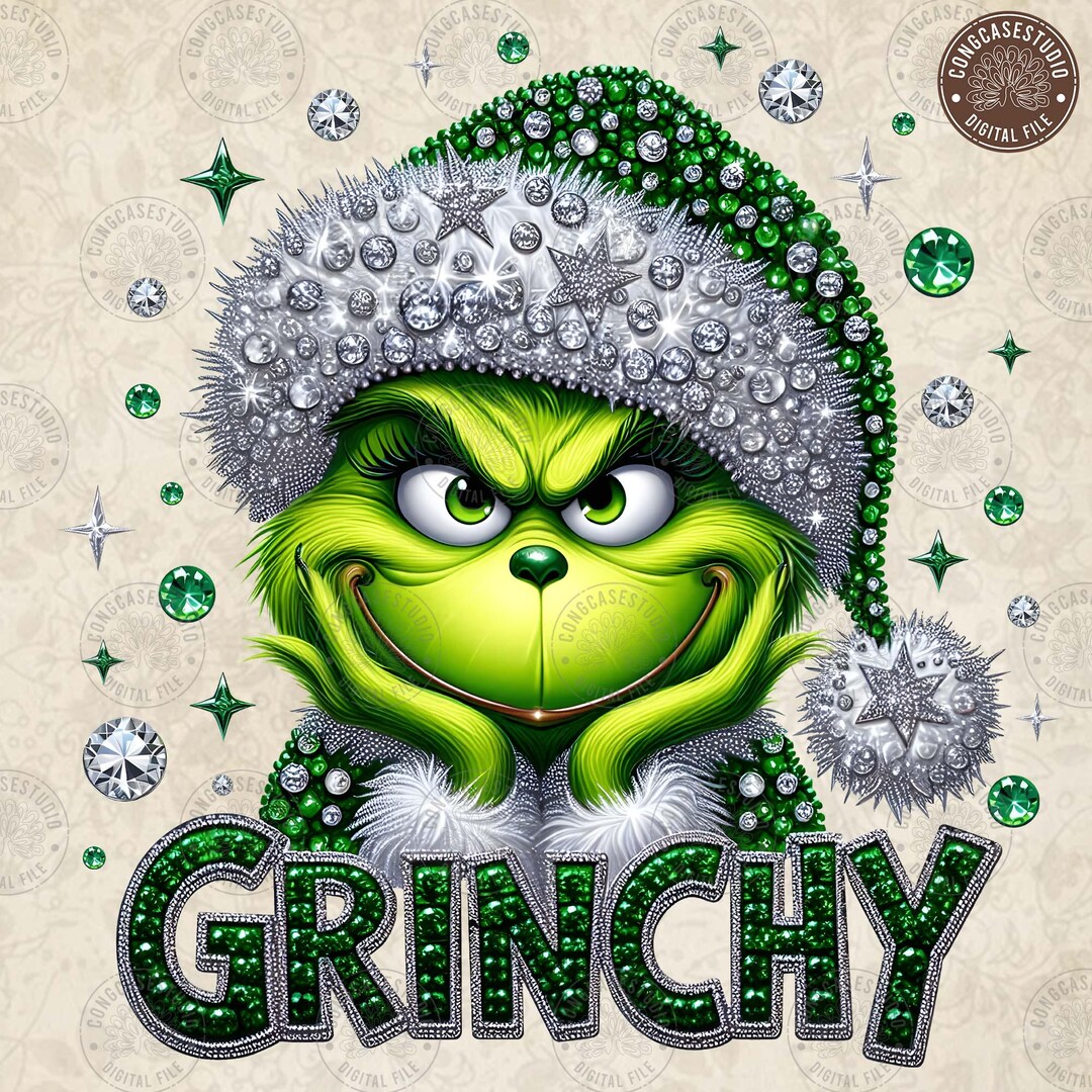 Gemstone Mean Guy Christmas Movies Png, Rhinestone Christmas Png, Merry ...