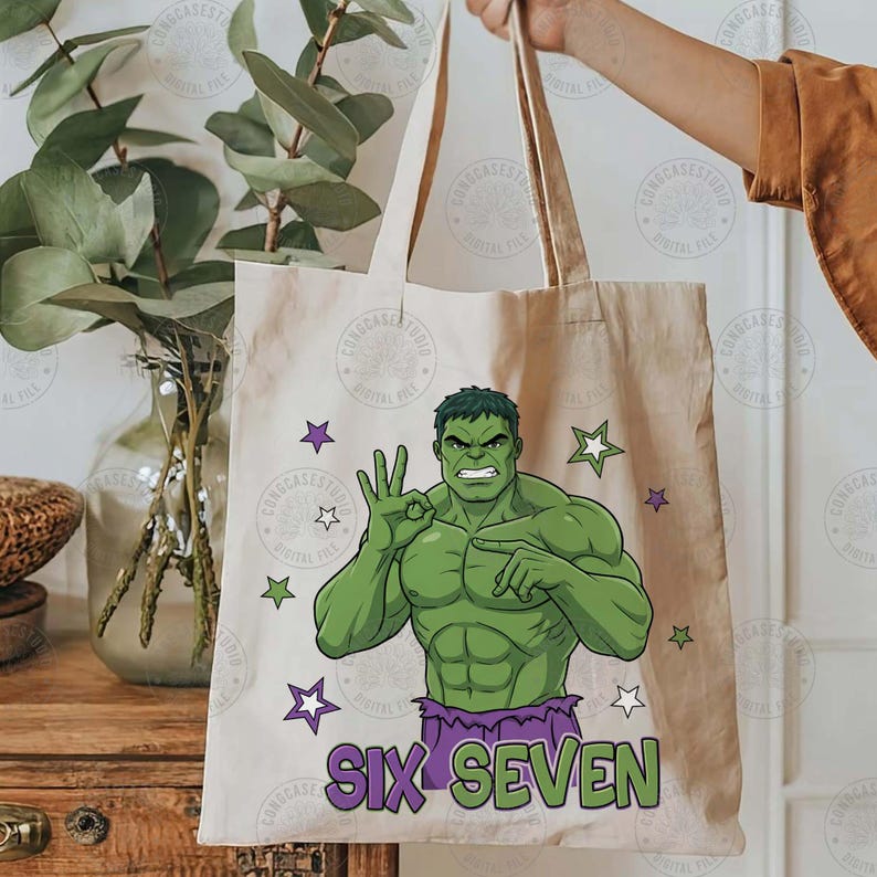 Funny Six Seven PNG: Superhero Meme Bundle Design, Viral Phrase Couple ...