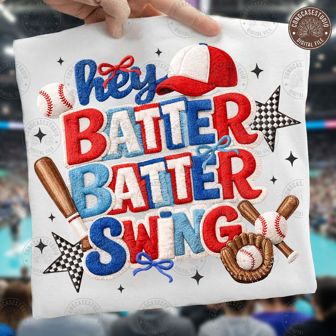 Baseball Hey Batter Batter Swing PNG: Baseball Bow Bat, Game Day ...