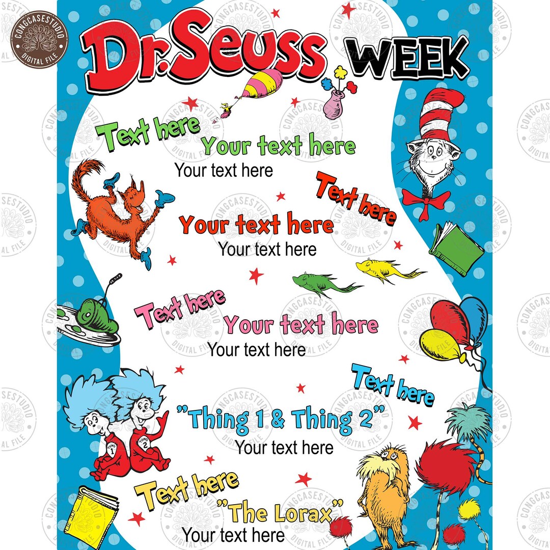 Canva Template Read Across America Week 2025, School Spirit Week ...