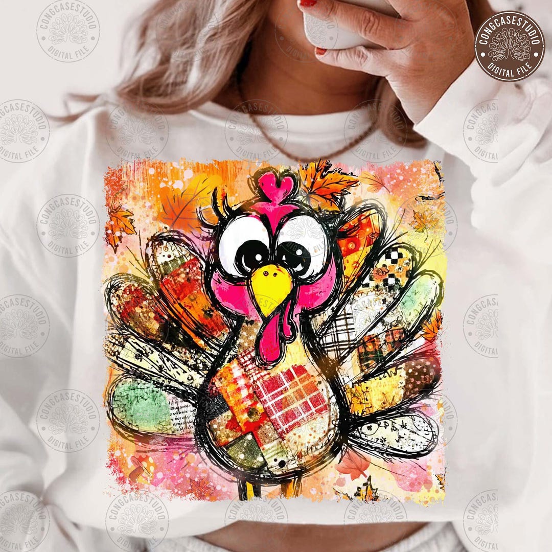 Thanksgiving Gobble Coquette PNG: Preppy Turkey Fall Autumn Sublimation ...