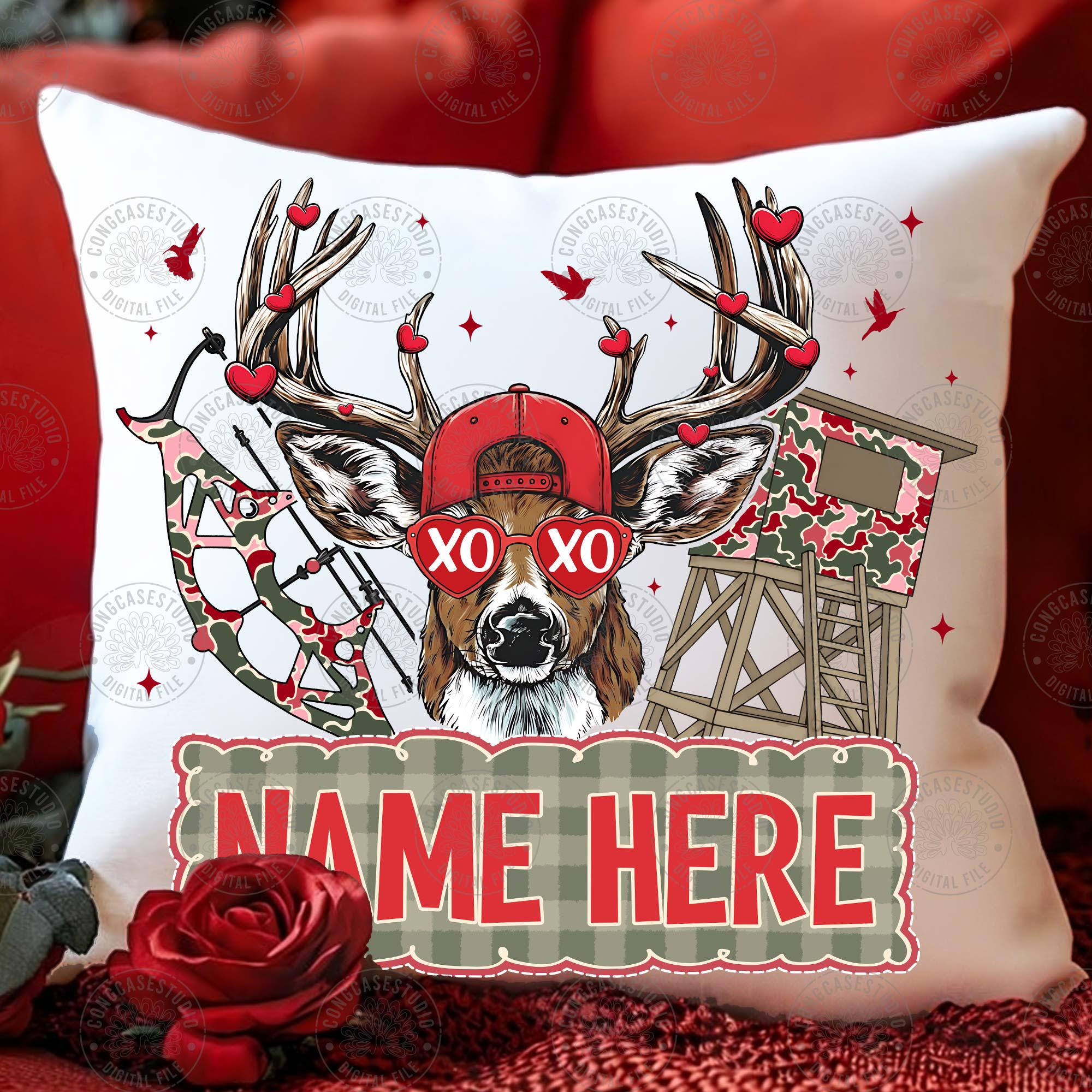 Hunting Valentines Design Shirt PNG: Personalized Heart Name Plate ...