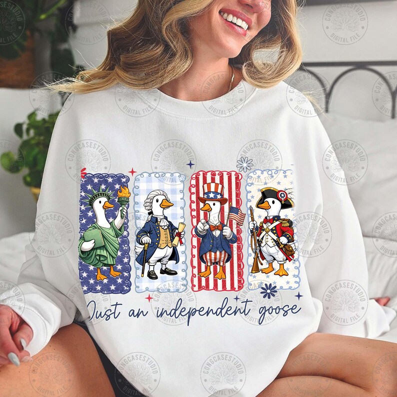 America Anniversary PNG: Just an Independent Goose Patriotic USA Flag ...