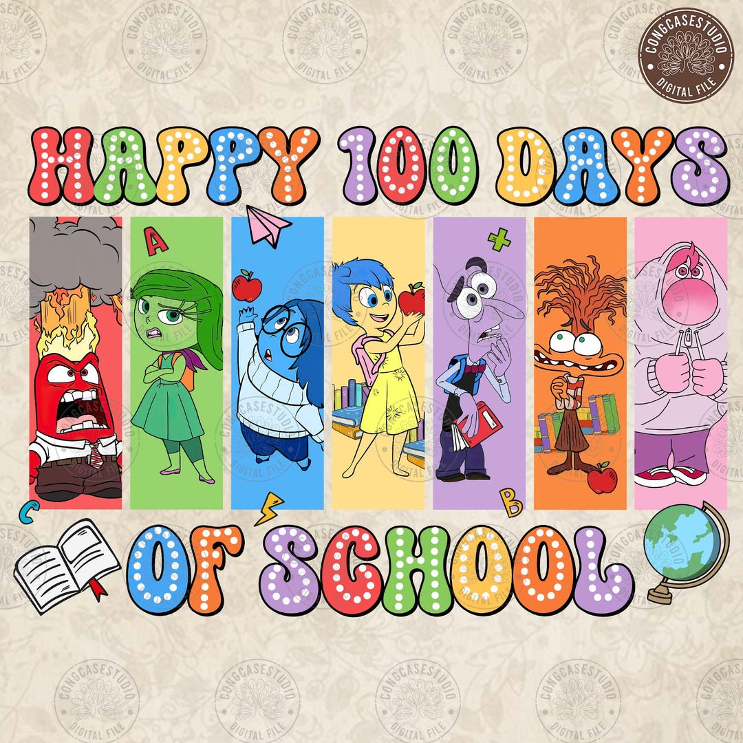 100 Days of School Png, Cartoon Movie 100 Days Png, 100 Days of School ...
