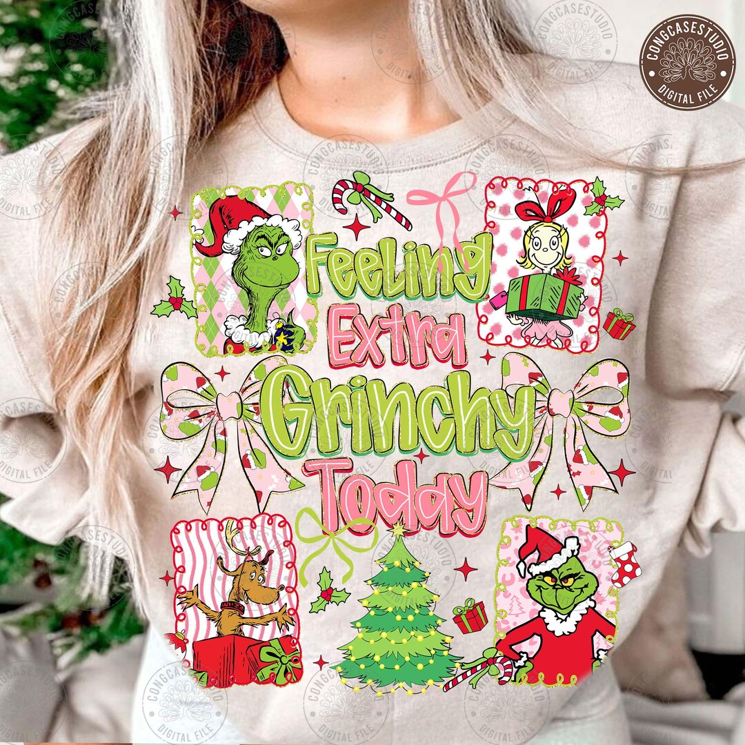 Feeling Extra Today PNG: Pink Christmas Mean Guy Shirt Design, Funny ...