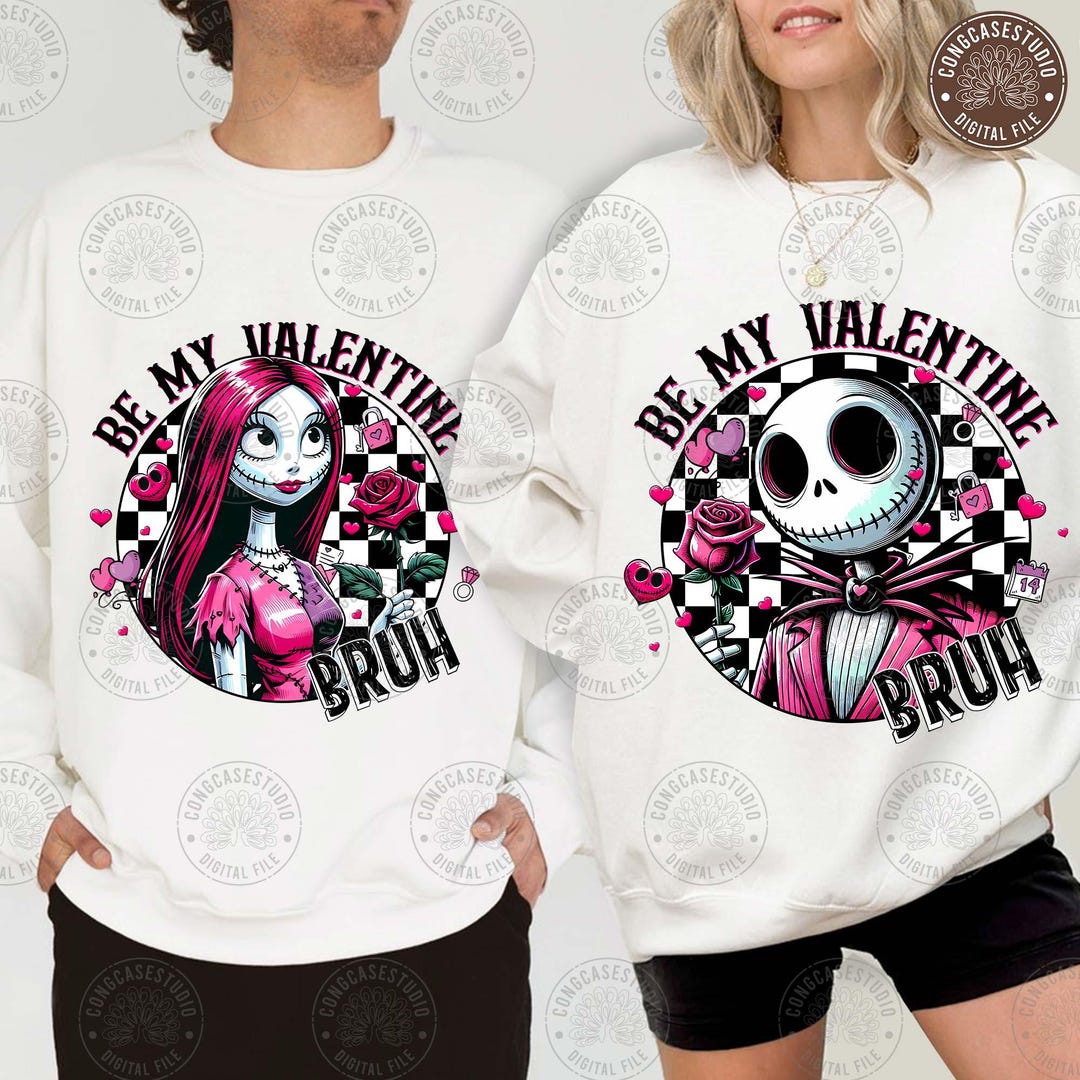 Love Nightmare Valentine Couple Png, Be My Valentine Bruh Png, Movie ...