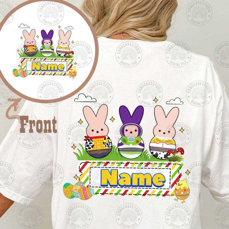 CUSTOM Kid Name Easter Peeps Png, Custom Easter Png, Cartoon Peeps ...