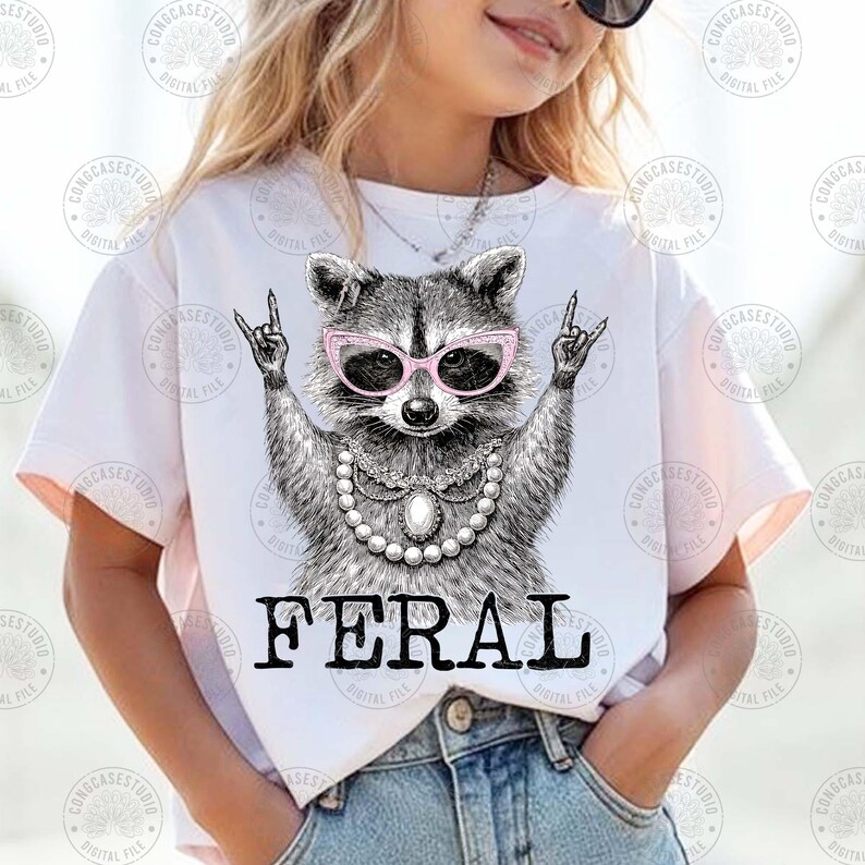 Raccoon PNG: Feral Mama Raccoon Funny Sarcastic Boujee Design, Trendy ...