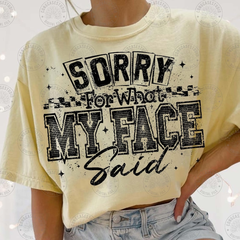 Sarcastic Face PNG: Retro Snarky Humor Design, Digital Download - Etsy