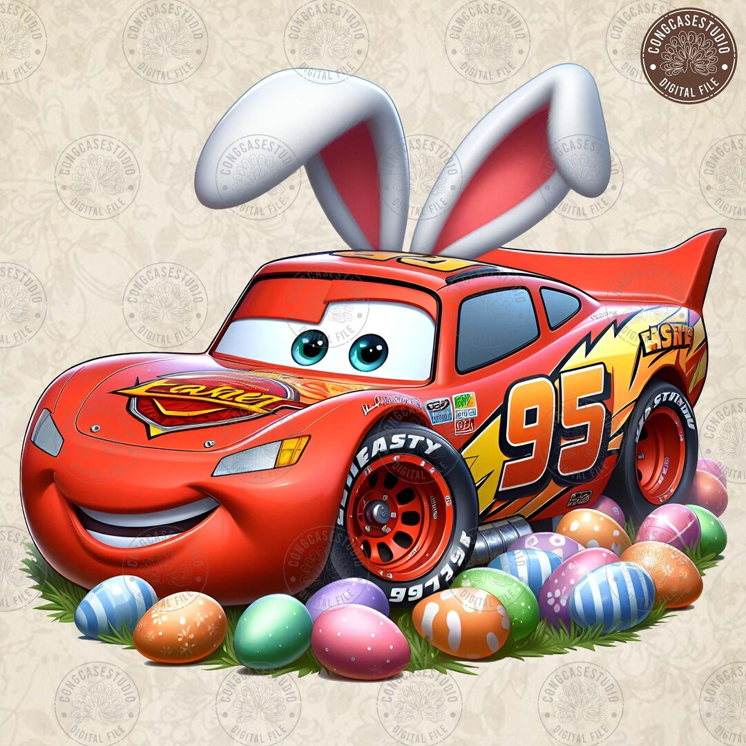 Cartoon Easter Car PNG, Funny Easter Png, Easter Kids Shirt Png, Happy ...