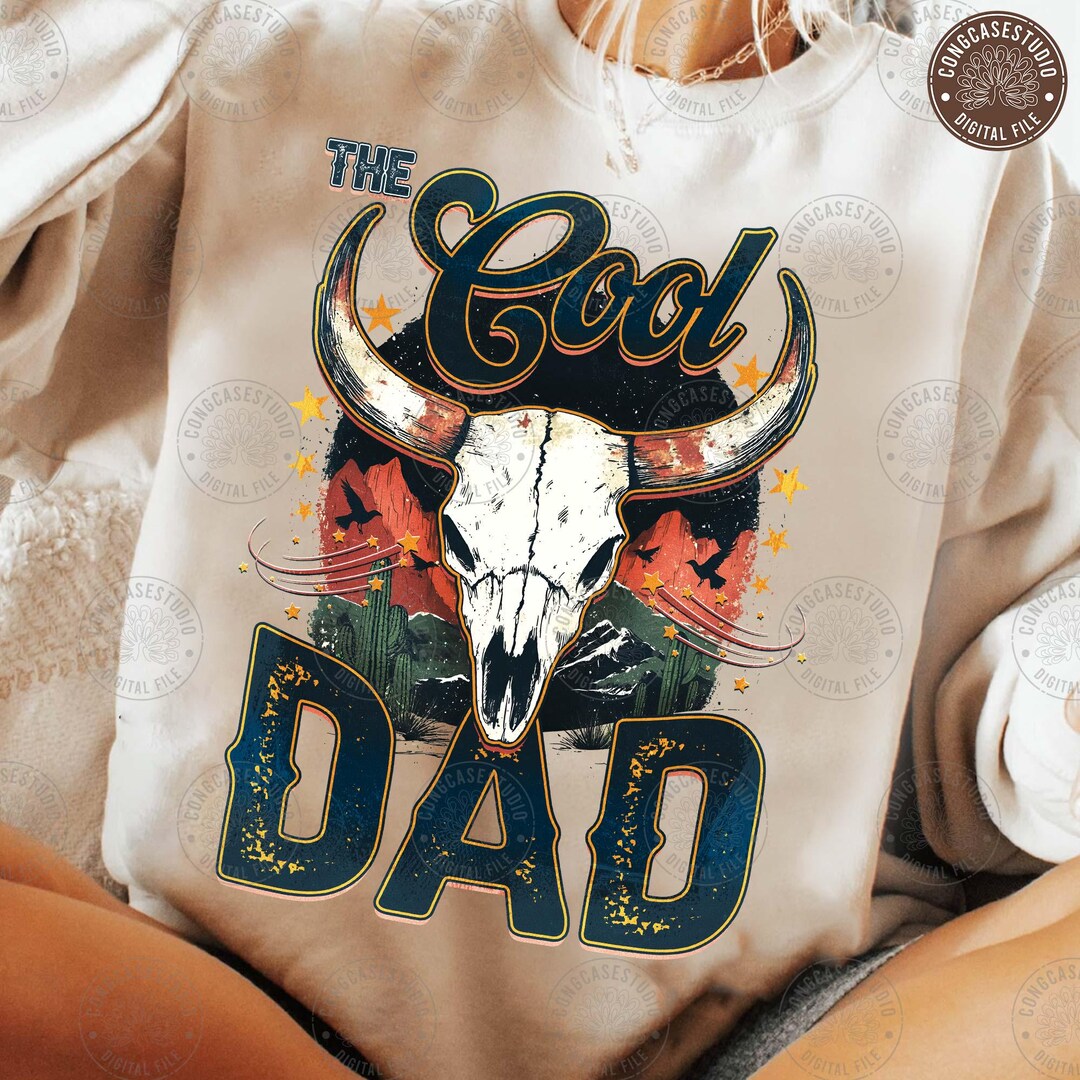 Western the Cool Dad Png, Retro the Cool Dad Png, Western Dad ...