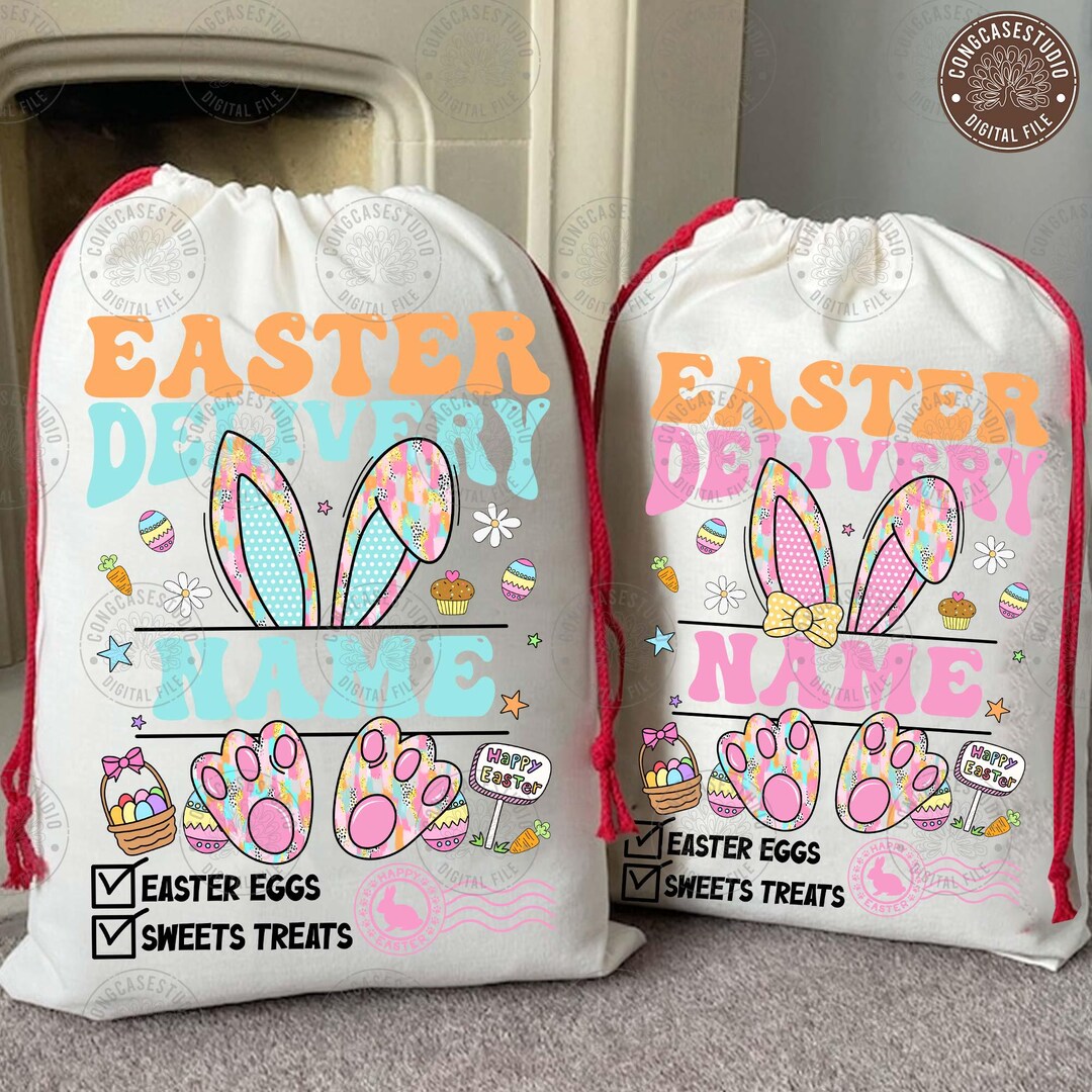 Easter Delivery Png, Retro Easter Sack Png, Coquette Easter Sack Png ...