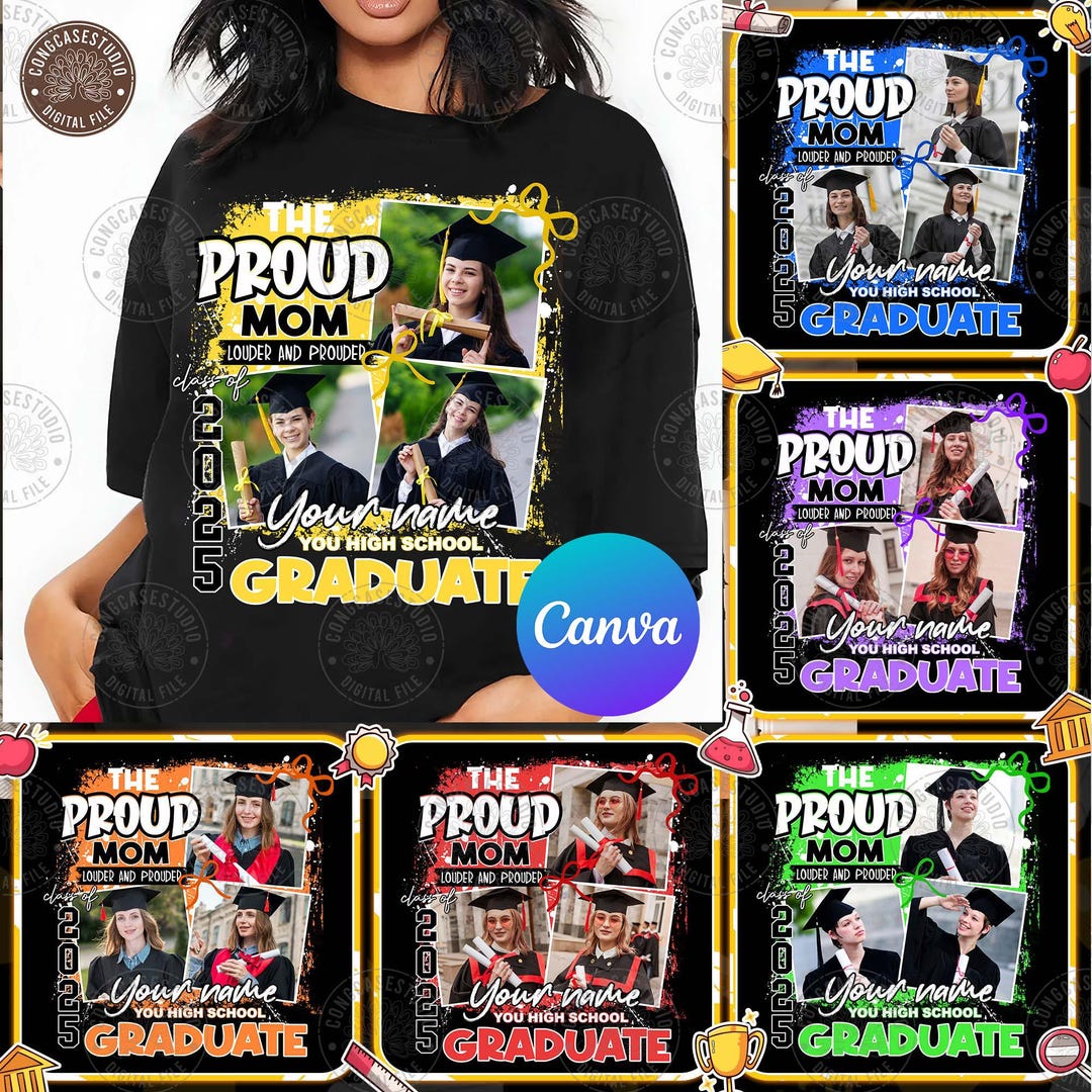Mom Pop Out Graduation Senior Canva Photo,graduation Insert Photos ...
