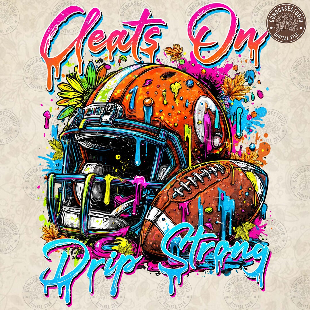 Retro Football Drip PNG: Game Day Design , Digital Download - Etsy