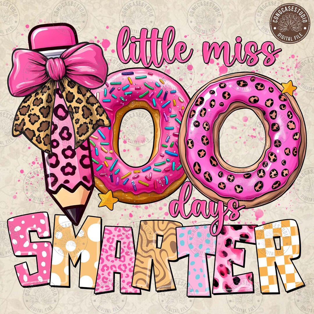 100 Days Smarter Png, Little Miss 100 Days Smarter Png, 100 Days of ...