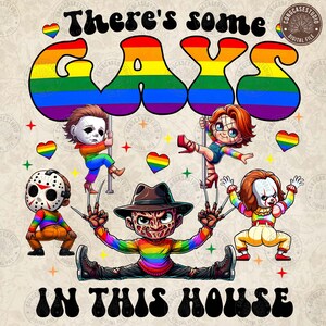 LGBTQ Support Png, Horror Movie Png, There's Some Gays in This House ...