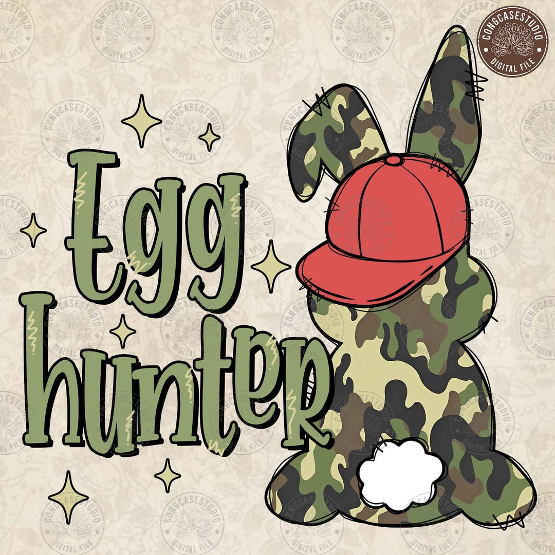 Happy Easter PNG, Camo Easter Bunny Png, Retro Easter Png, Easter ...